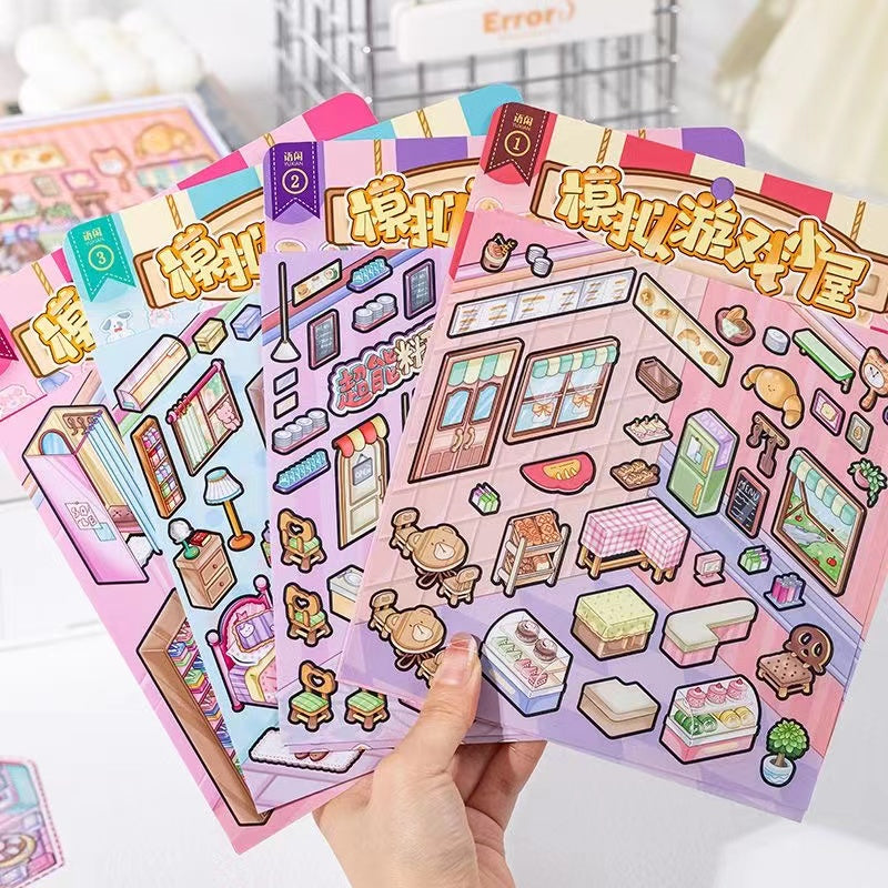 Business Simulation Game Sticker Scene Play Set, Clothing Store|Restau ...