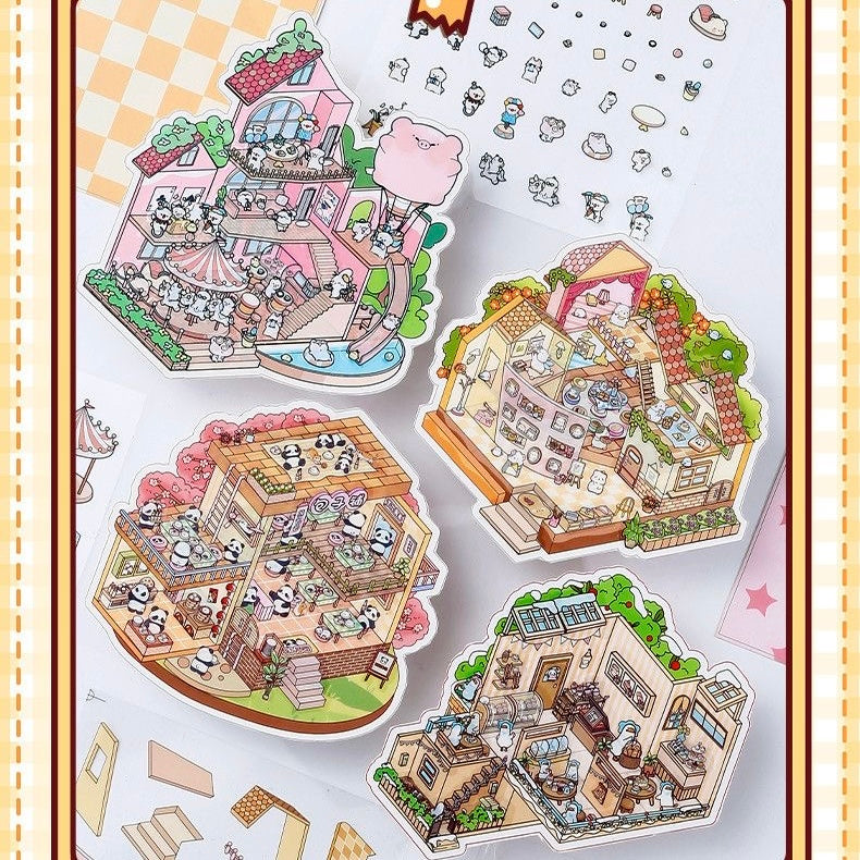 DIY 3D House Sticker Scene – LOVE WISD