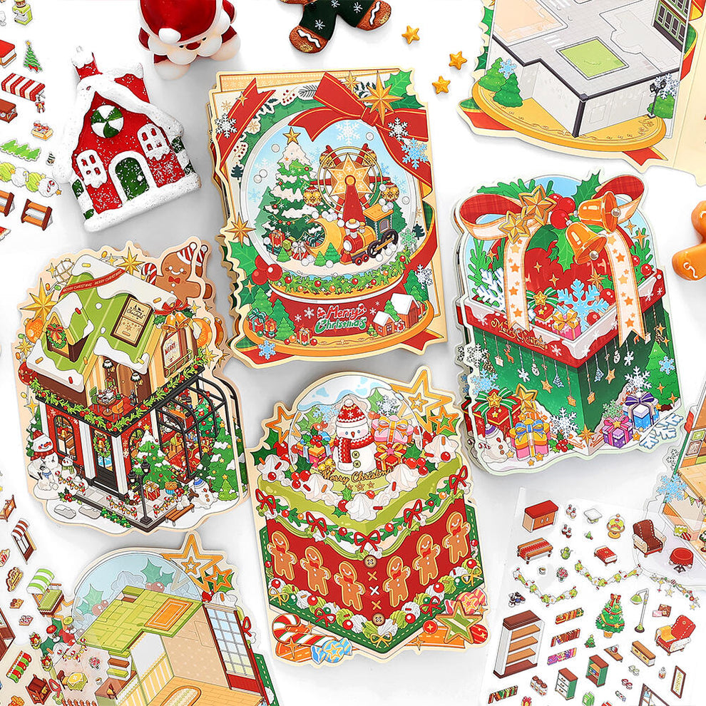 Sticker Scene Christmas Cabin House Cozy Winter House – LOVE WISD